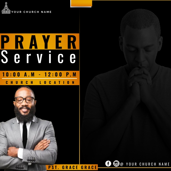 Copy of Prayer Service | PosterMyWall