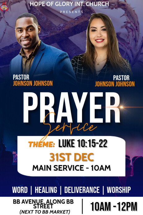 Prayer Service Template | PosterMyWall