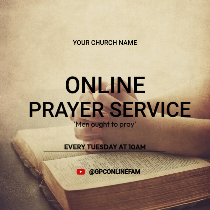 Copy of prayer service | PosterMyWall