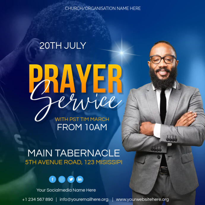Copy of prayer service | PosterMyWall