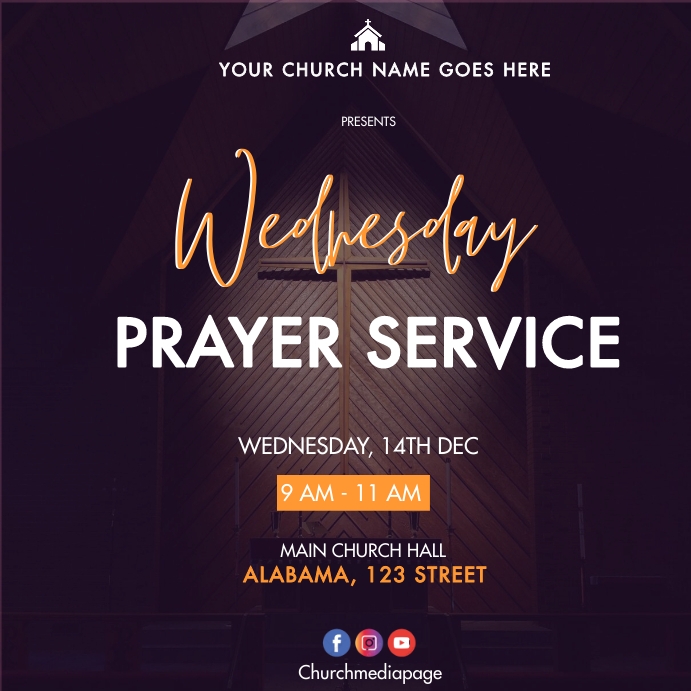 Prayer Service Template | PosterMyWall