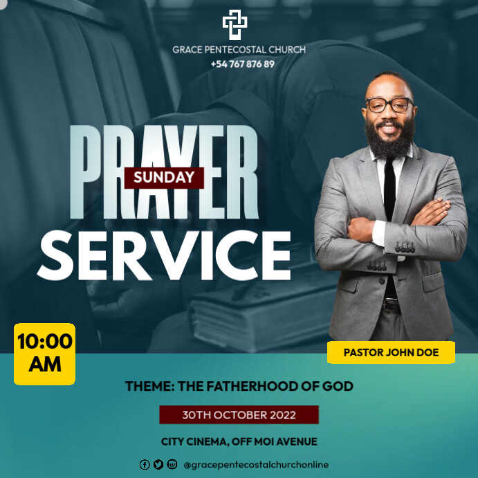prayer service Template | PosterMyWall