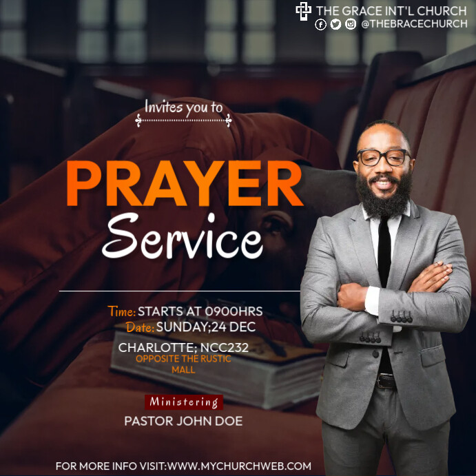 prayer service Template | PosterMyWall