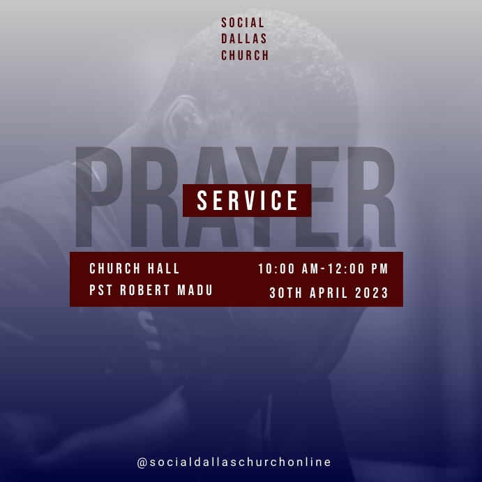Copy of prayer service | PosterMyWall