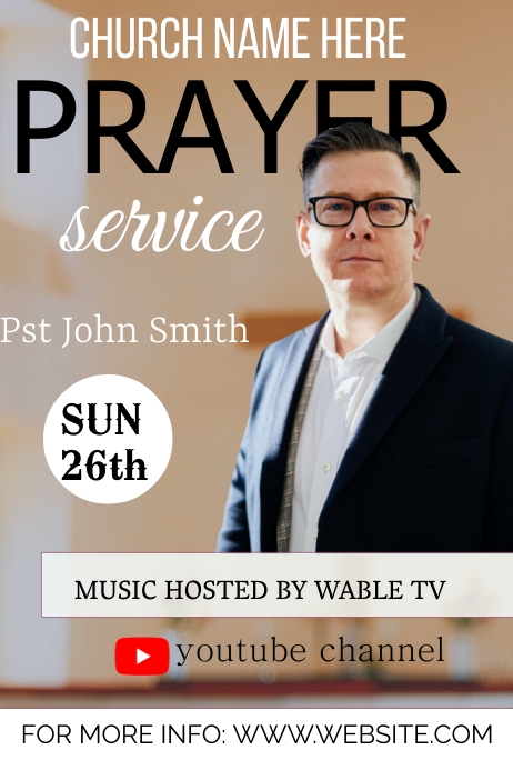 Prayer Service Template | PosterMyWall