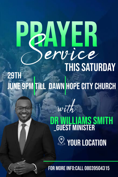 Prayer service Template | PosterMyWall