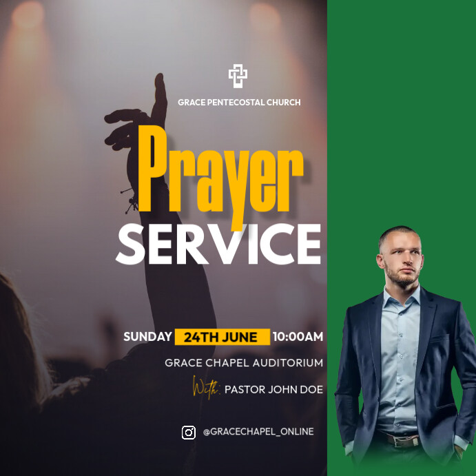 Copy of prayer service | PosterMyWall