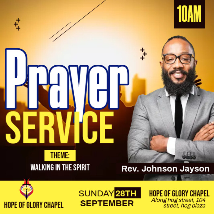 Prayer Service Template | PosterMyWall