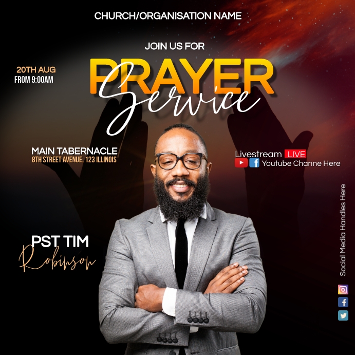 prayer service Template | PosterMyWall