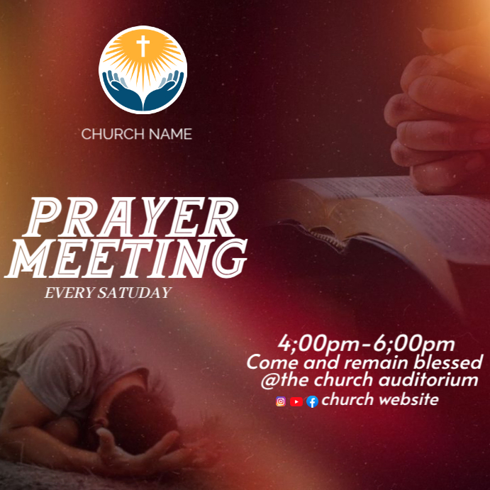 PRAYER SERVICE Template | PosterMyWall