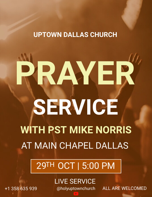 prayer service Template | PosterMyWall