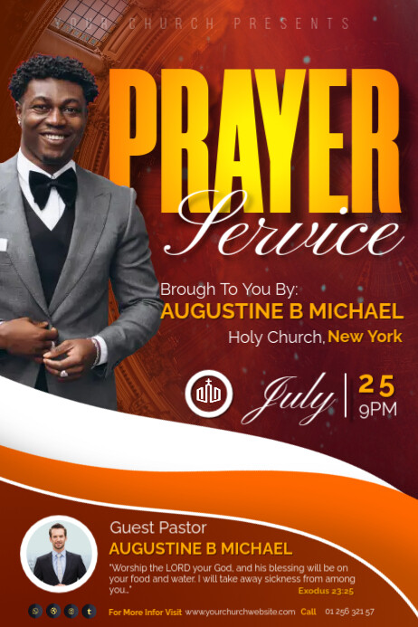 Prayer Service Template | PosterMyWall