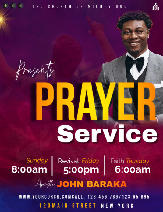 Prayer Service Template | PosterMyWall