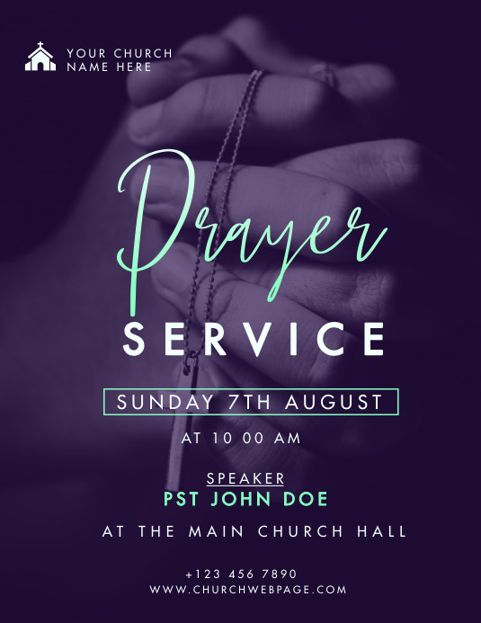 Prayer Service Template | PosterMyWall