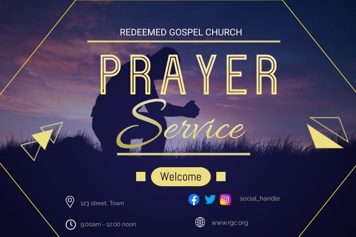 Copy of Prayer service | PosterMyWall