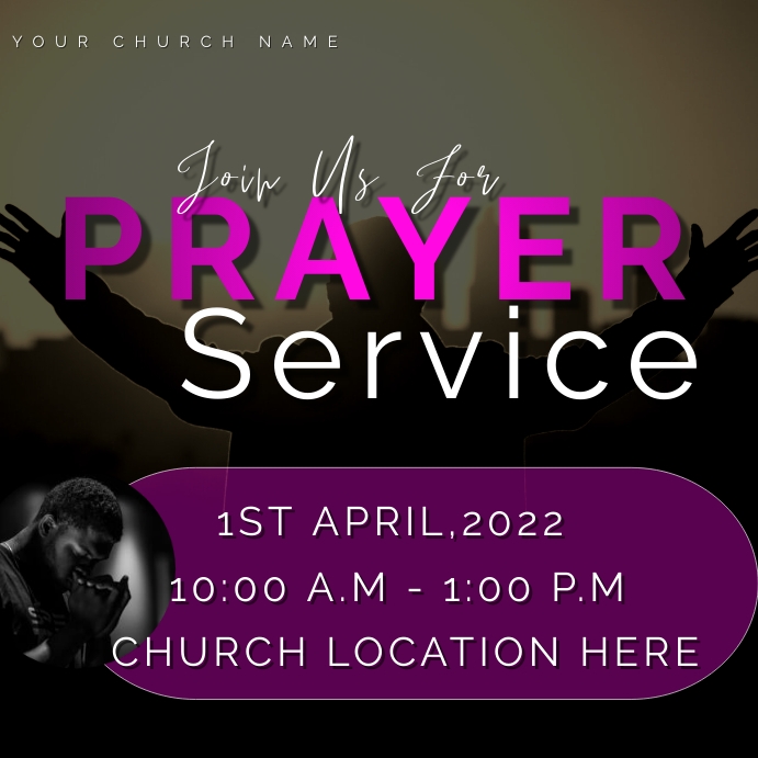 Copy of Prayer service | PosterMyWall