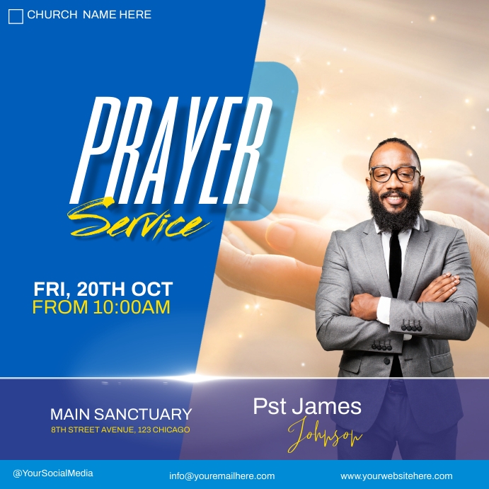 Copy of prayer service | PosterMyWall