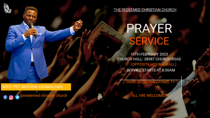 Plantilla de Church Prayer Service | PosterMyWall