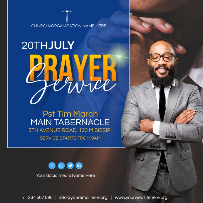 Copy of prayer service | PosterMyWall