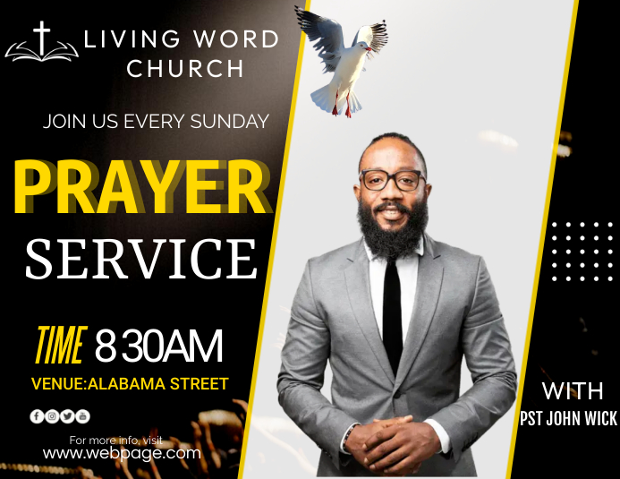 Prayer Service Template | PosterMyWall