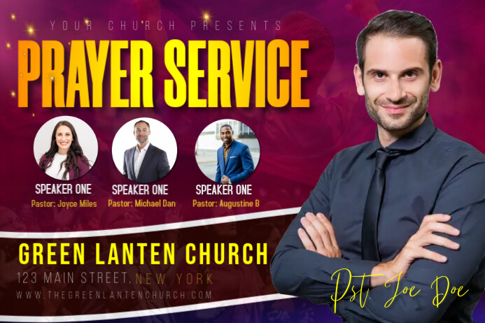 Prayer Service Template | PosterMyWall