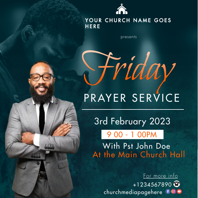 Copy of Prayer Service | PosterMyWall