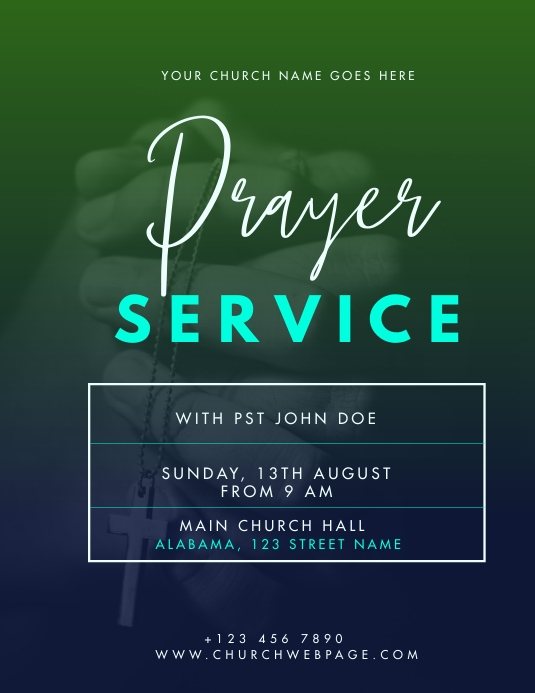 Prayer Service Template | PosterMyWall