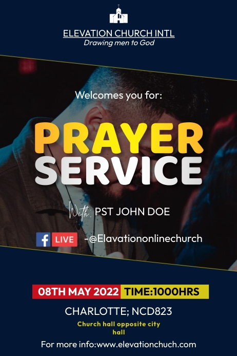 Copy of Prayer service | PosterMyWall