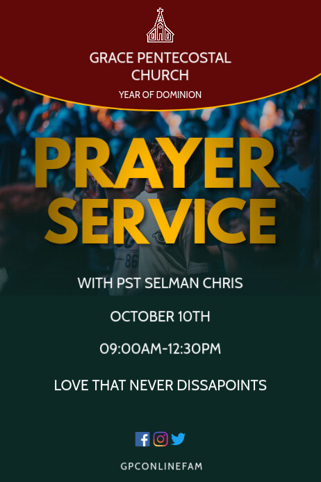 Copy of Prayer service | PosterMyWall