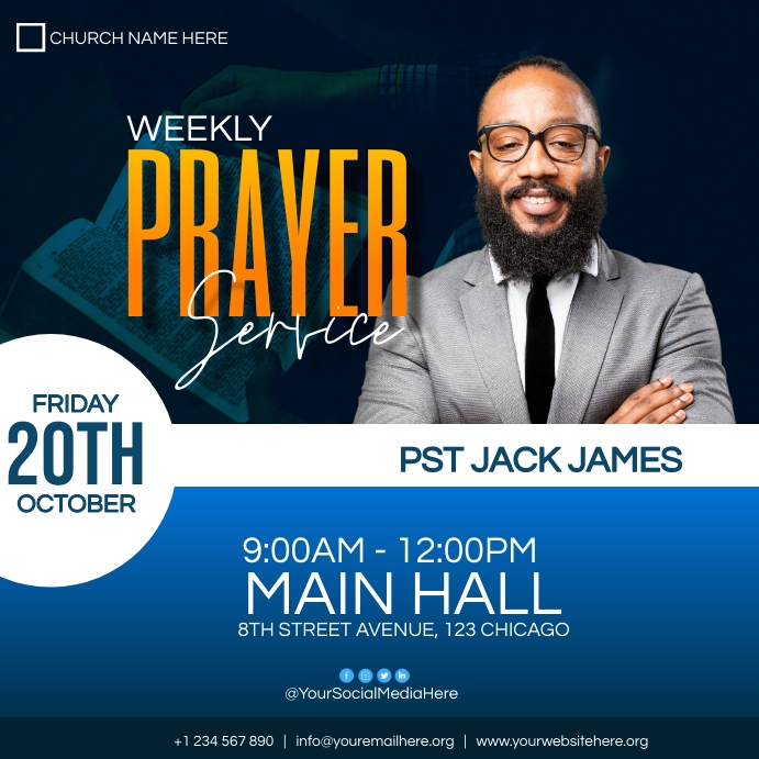 prayer service Template | PosterMyWall