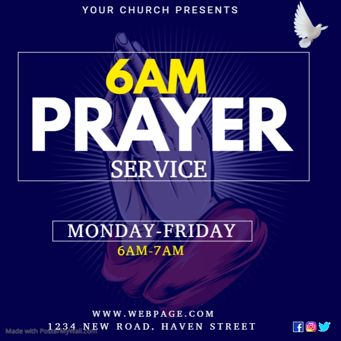 Prayer service Template | PosterMyWall