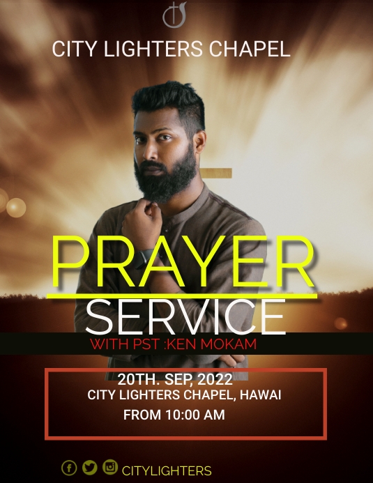 Copy of prayer service | PosterMyWall