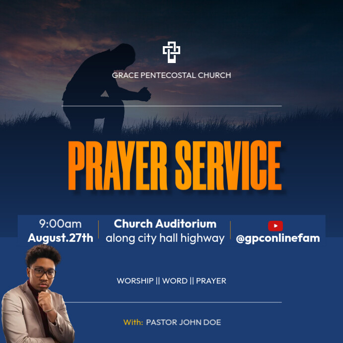 Copy of prayer service | PosterMyWall