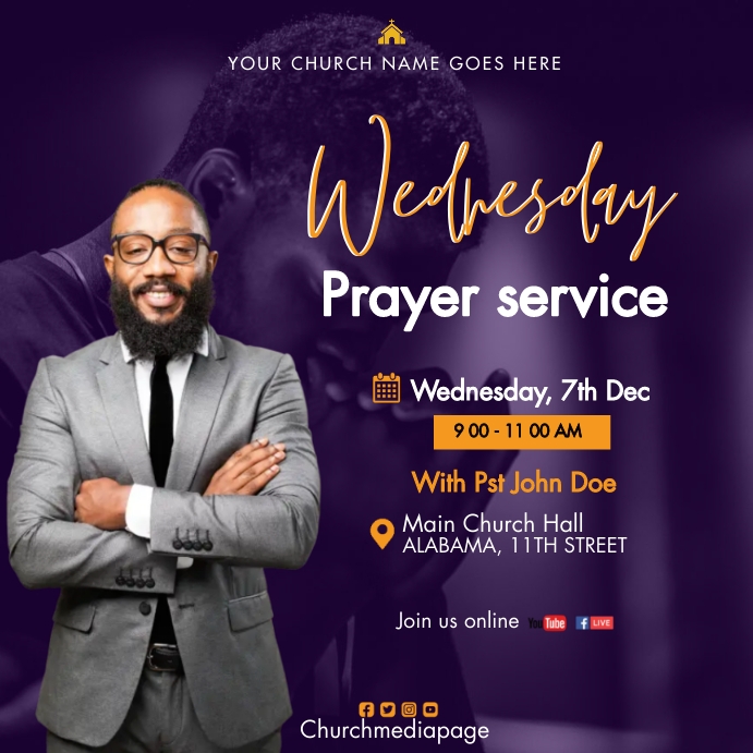 Copy of Prayer Service | PosterMyWall