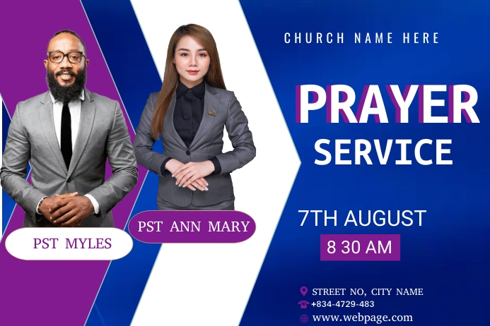 Prayer Service Template | PosterMyWall