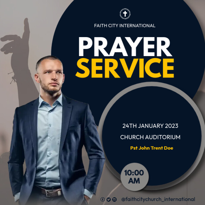 Copy of prayer service | PosterMyWall