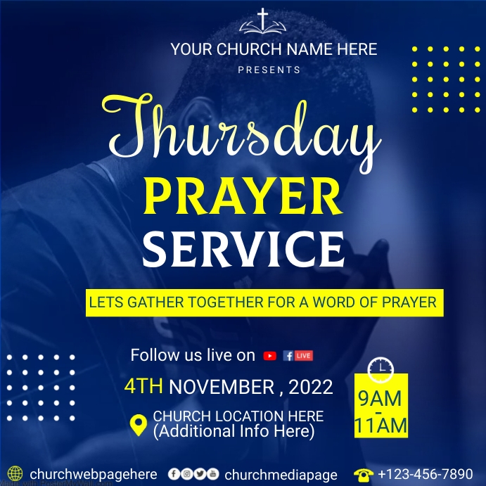Copy of Prayer Service | PosterMyWall