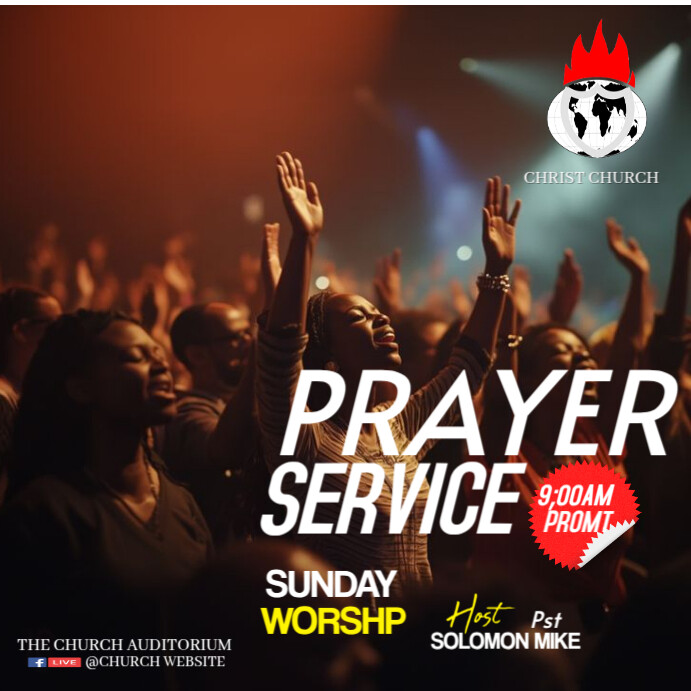 PRAYER SERVICE Template | PosterMyWall