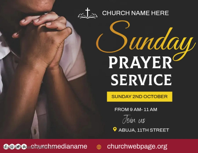 Prayer Service Template | PosterMyWall