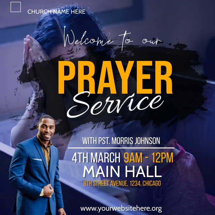 prayer service flyer Template | PosterMyWall