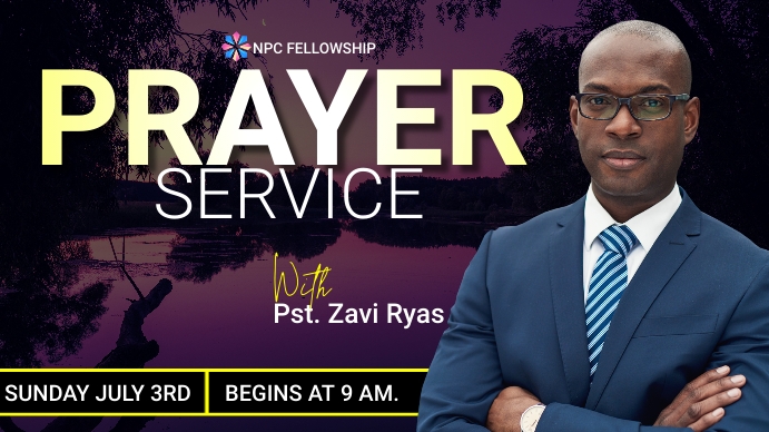 Plantilla de Folleto de Servicio de Oración | PosterMyWall