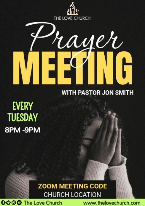 Prayer Service Flyer Template | PosterMyWall