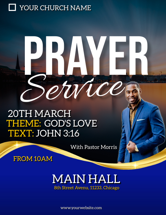 prayer service flyer Template | PosterMyWall