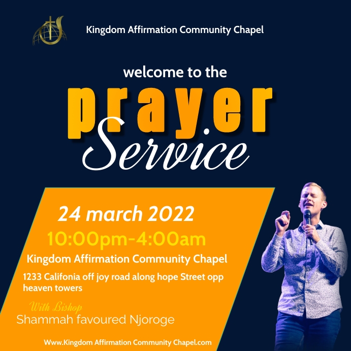 Prayer service flyer poster template | PosterMyWall