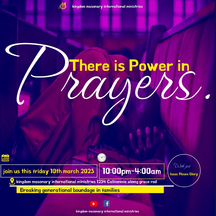 prayer service flyer poster template | PosterMyWall