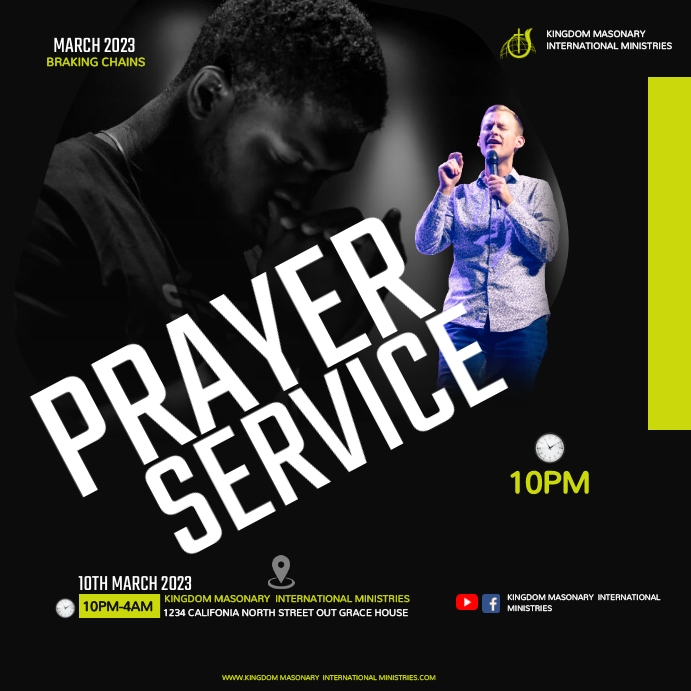 PRAYER SERVICE FLYER POSTER TEMPLATE | PosterMyWall