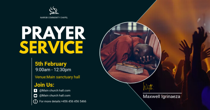 prayer service flyer template | PosterMyWall