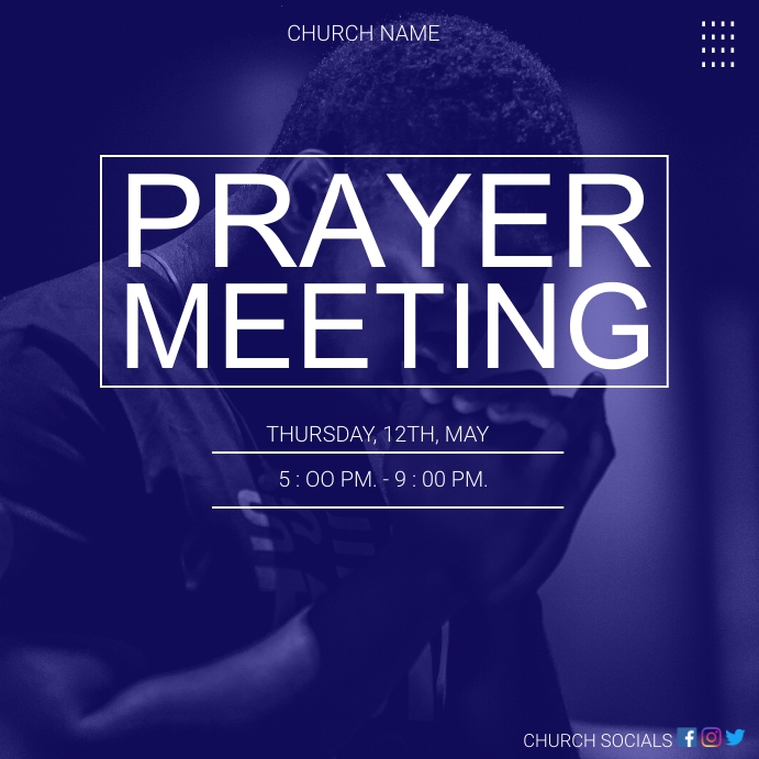 Prayer service poster Template | PosterMyWall