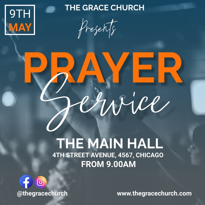 PRAYER SERVICE POSTER Template | PosterMyWall