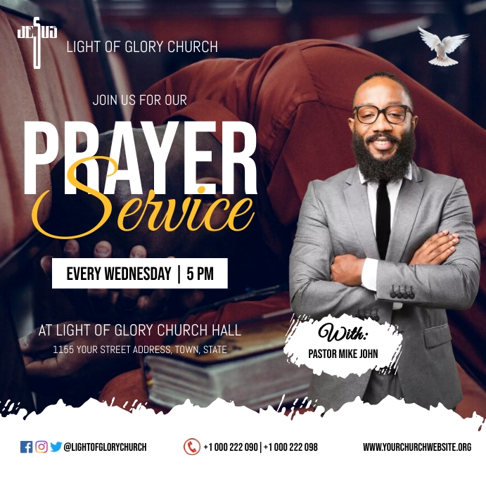 PRAYER SERVICE POSTER Template | PosterMyWall